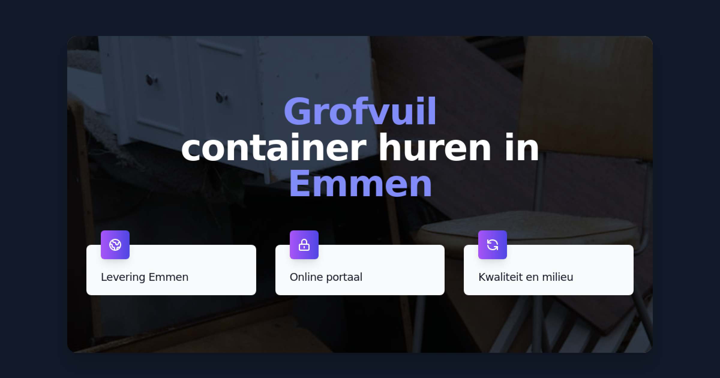 Grofvuil container huren in Emmen » ContainerHurenIn.nl