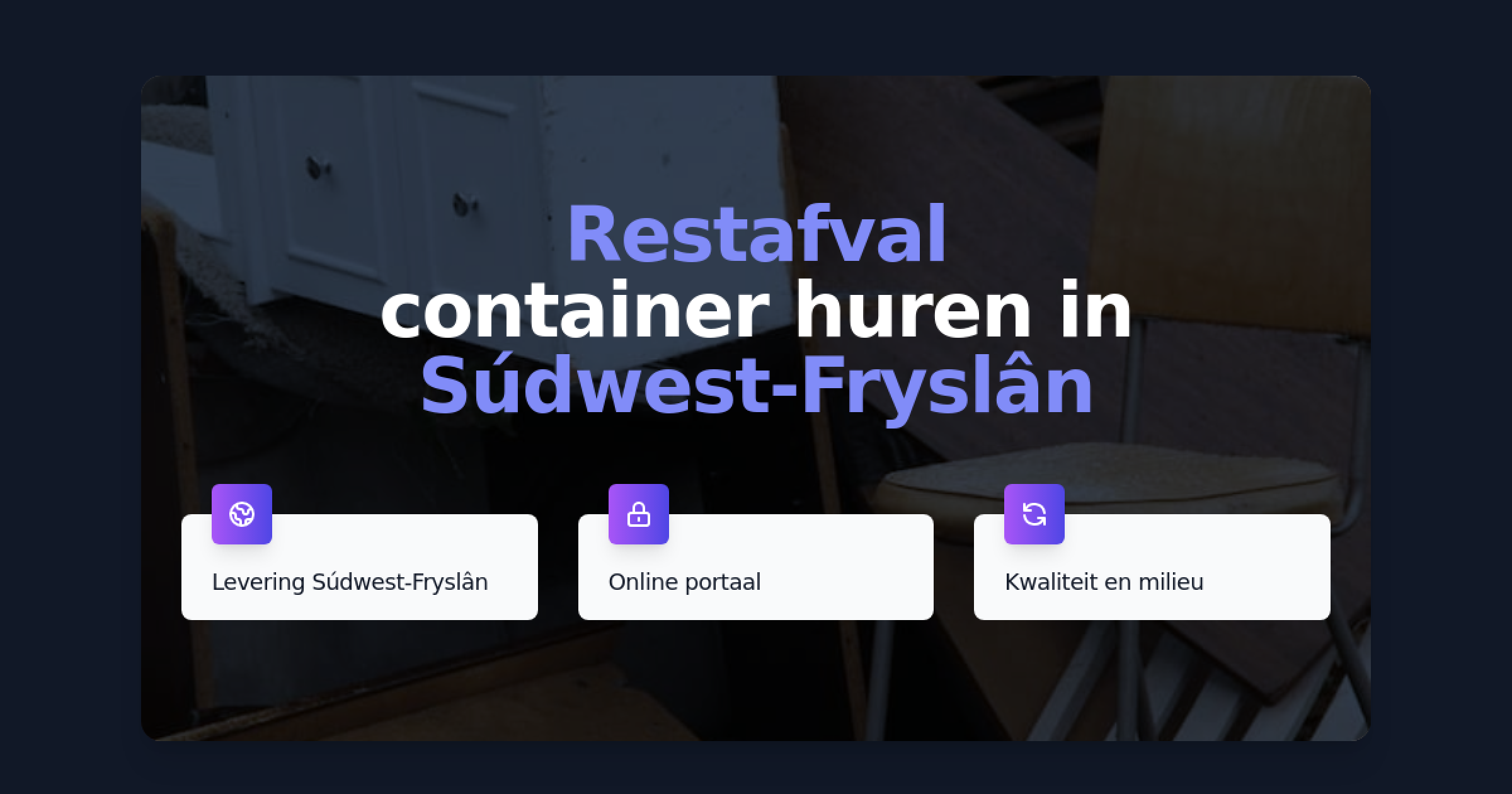 Restafval container huren in Súdwest-Fryslân » ContainerHurenIn.nl
