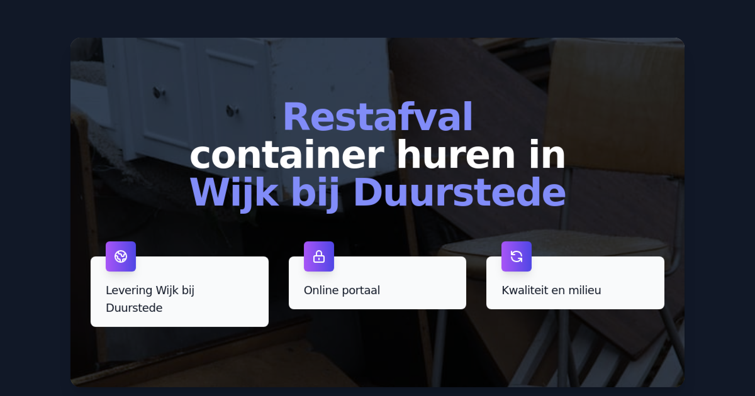 Restafval container huren in Wijk bij Duurstede » ContainerHurenIn.nl